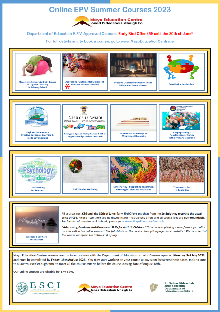 To Book an Online EPV Summer Course you must register on the summer ...